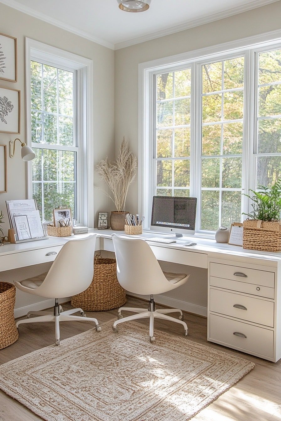 29 Dual Desk Home Office Ideas to Design the Perfect Shared Office ...