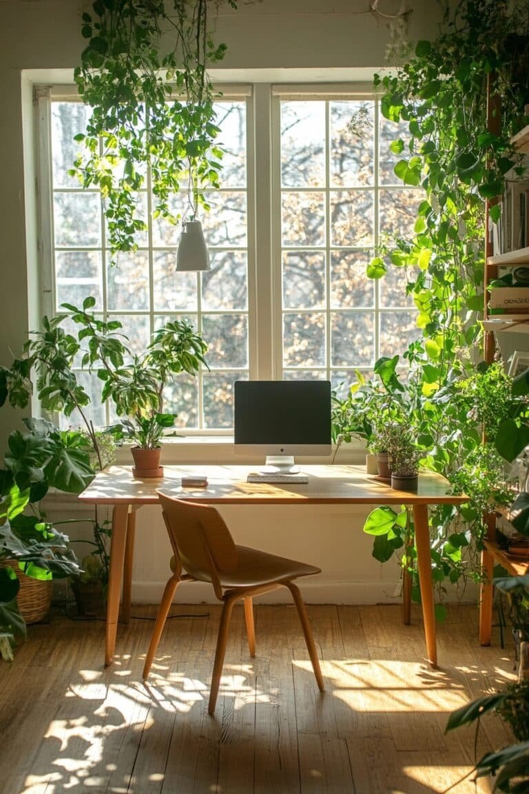 29 Small Office With Plants for Adding Freshness and Style - DeskHive