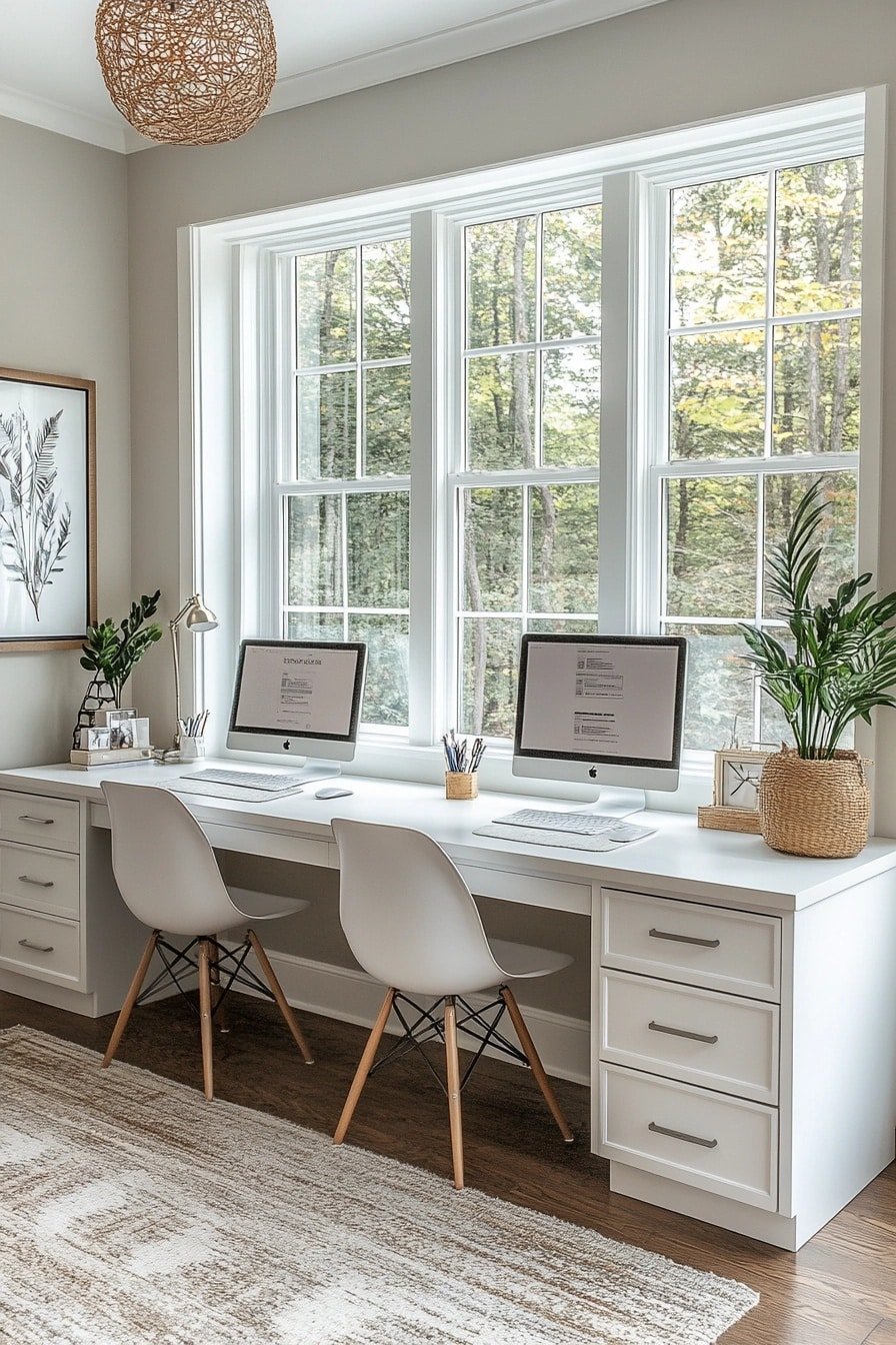 29 Dual Desk Home Office Ideas to Design the Perfect Shared Office ...