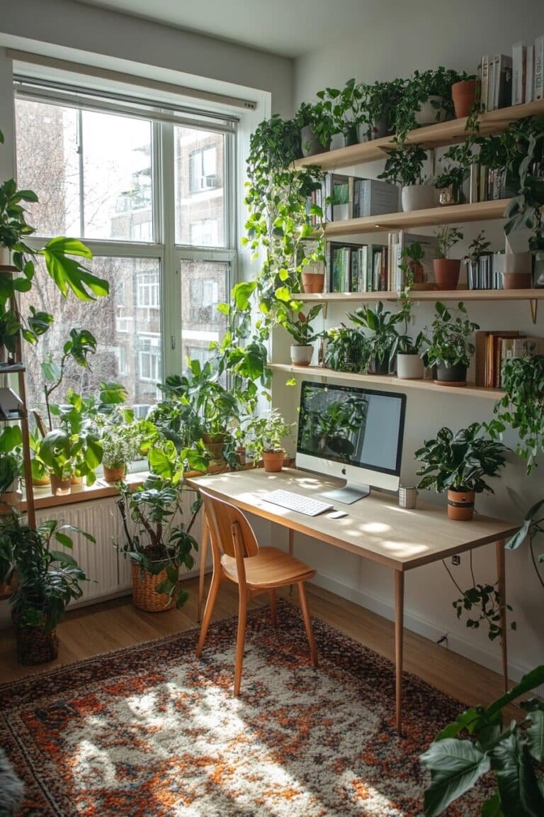 29 Small Office With Plants for Adding Freshness and Style - DeskHive