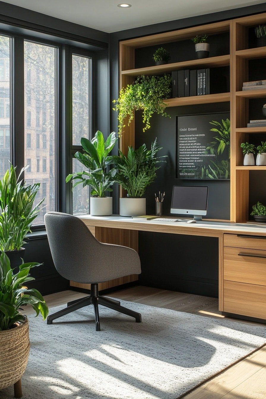 29 Small Office With Plants for Adding Freshness and Style - DeskHive