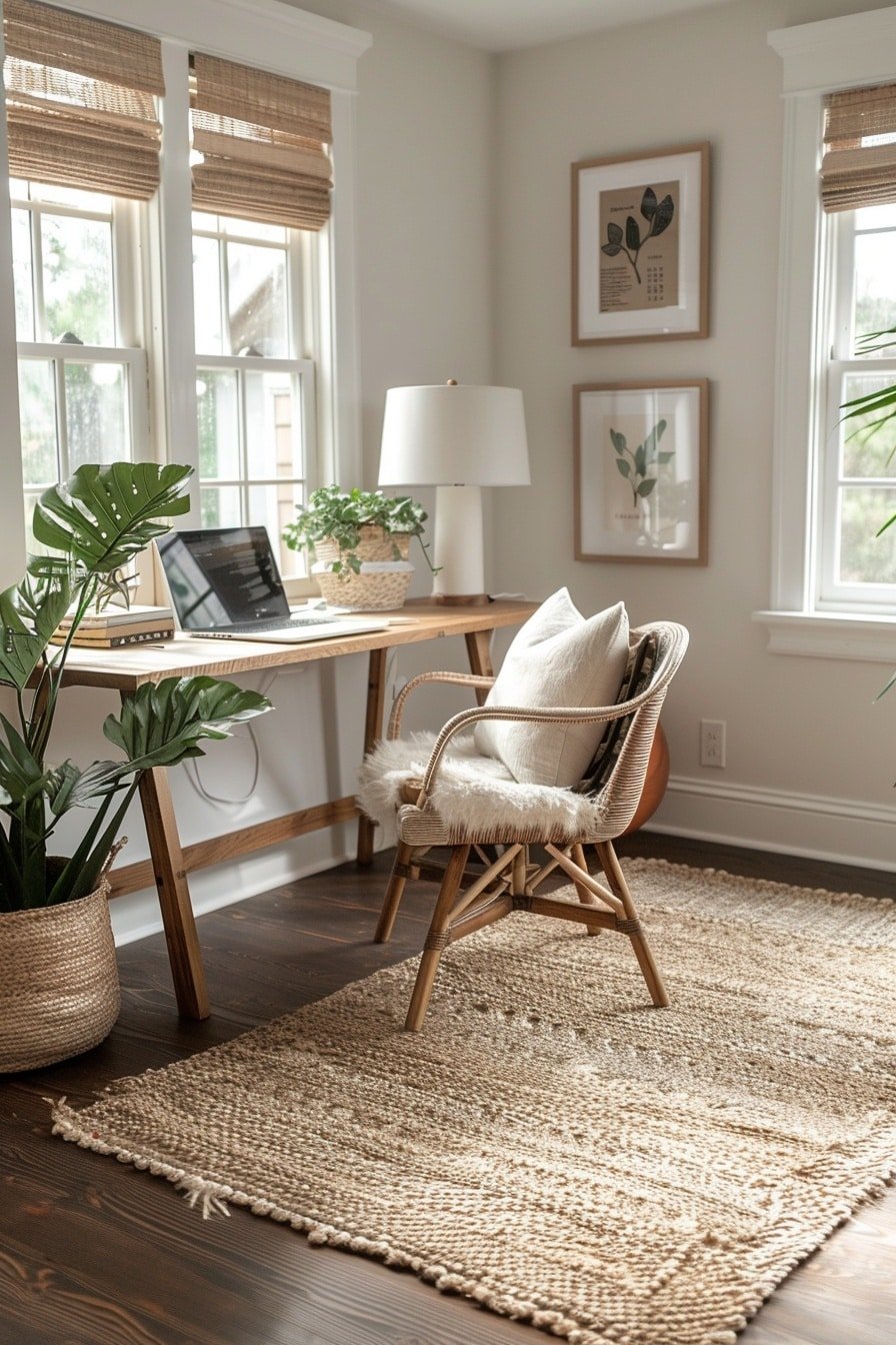 29 Cozy Home Office Ideas to Make Your Home Office Feel Like a Cozy ...