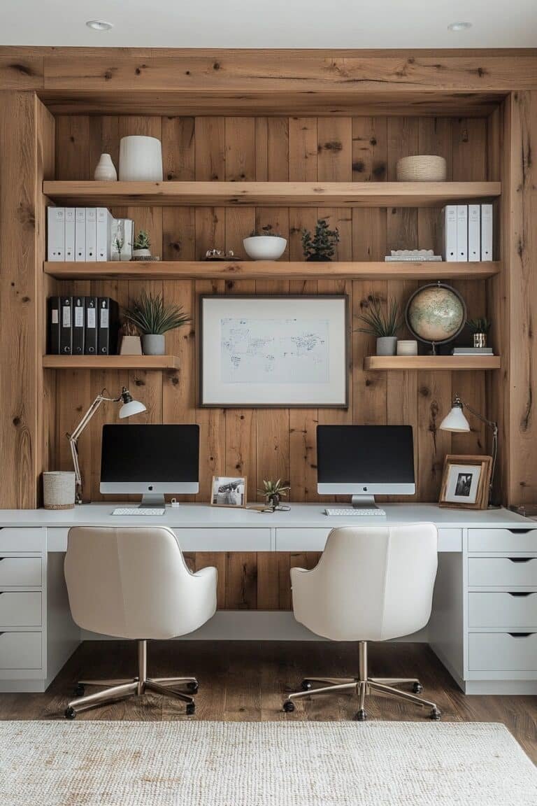 29 White And Wood Office Decor Ideas for a Chic and Minimalist ...