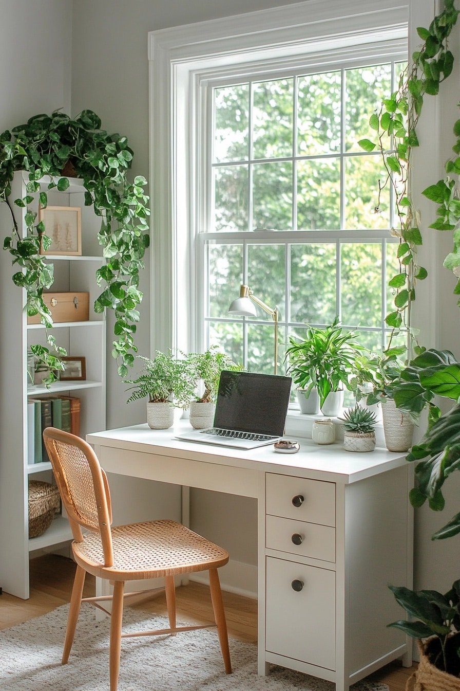 29 Small Office With Plants for Adding Freshness and Style - DeskHive