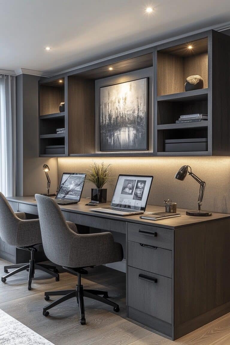 29 Shared Home Office Ideas to Balance Comfort and Function in a Shared ...