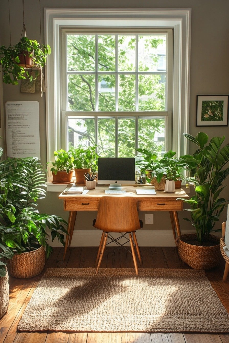 29 Small Office With Plants for Adding Freshness and Style - DeskHive