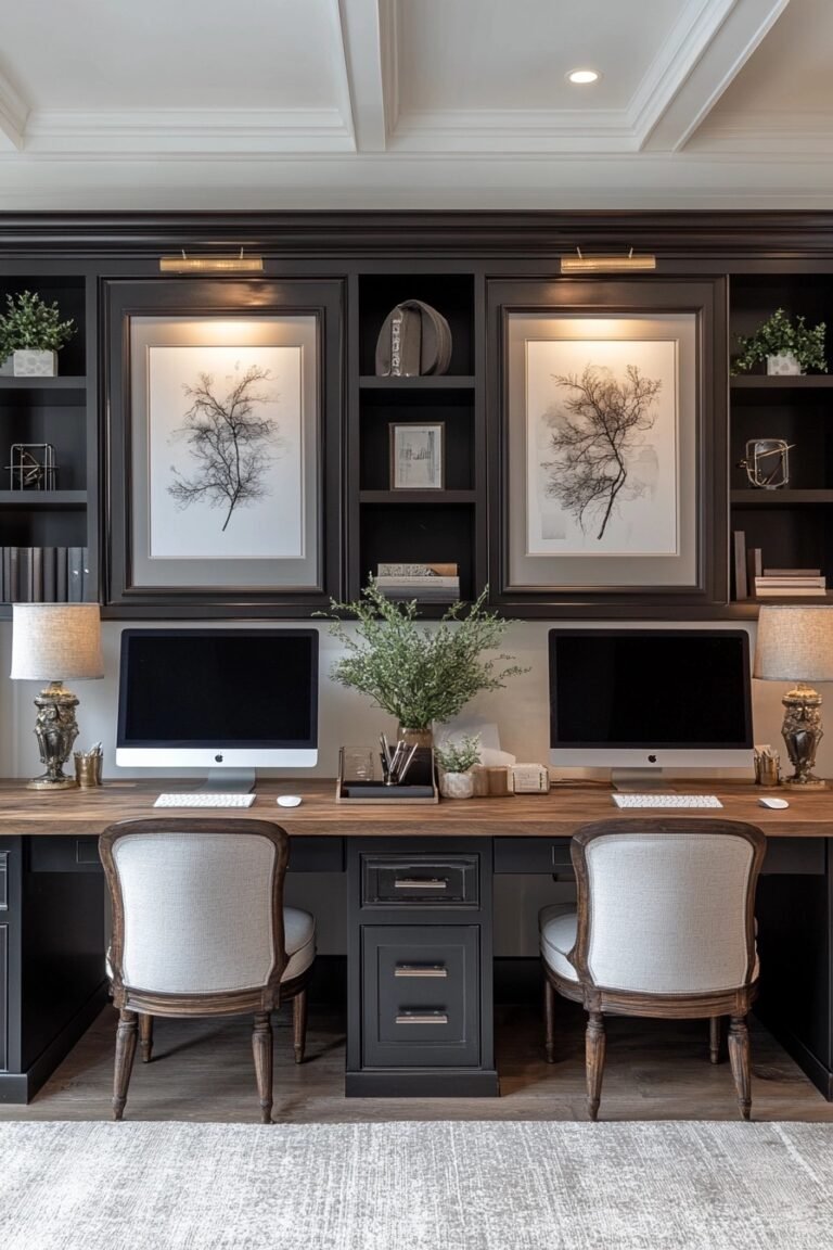 29 Shared Home Office Ideas to Balance Comfort and Function in a Shared ...
