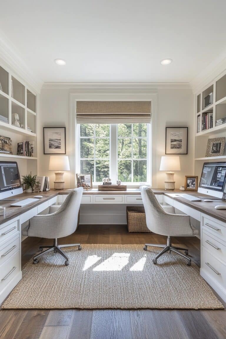 29 Shared Home Office Ideas to Balance Comfort and Function in a Shared ...