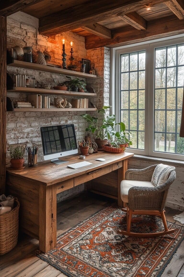 29 Cottagecore Office Space Ideas to Combine Functionality with Cottage ...