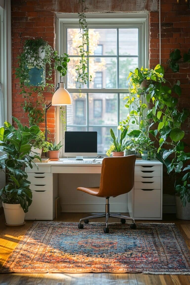 29 Small Office With Plants for Adding Freshness and Style - DeskHive
