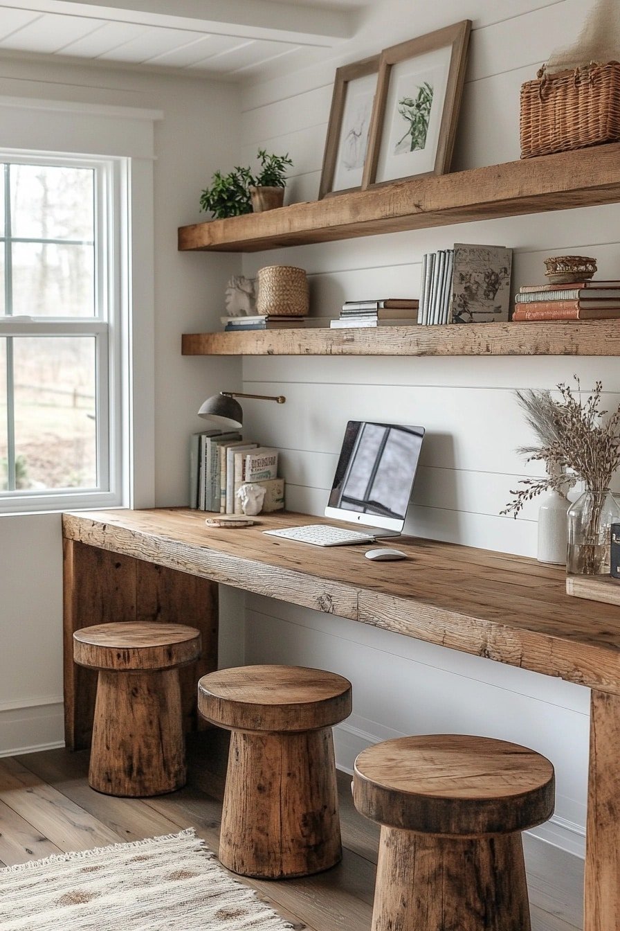 29 Small Home Office Farmhouse Style Ideas for a Cozy Workspace - DeskHive