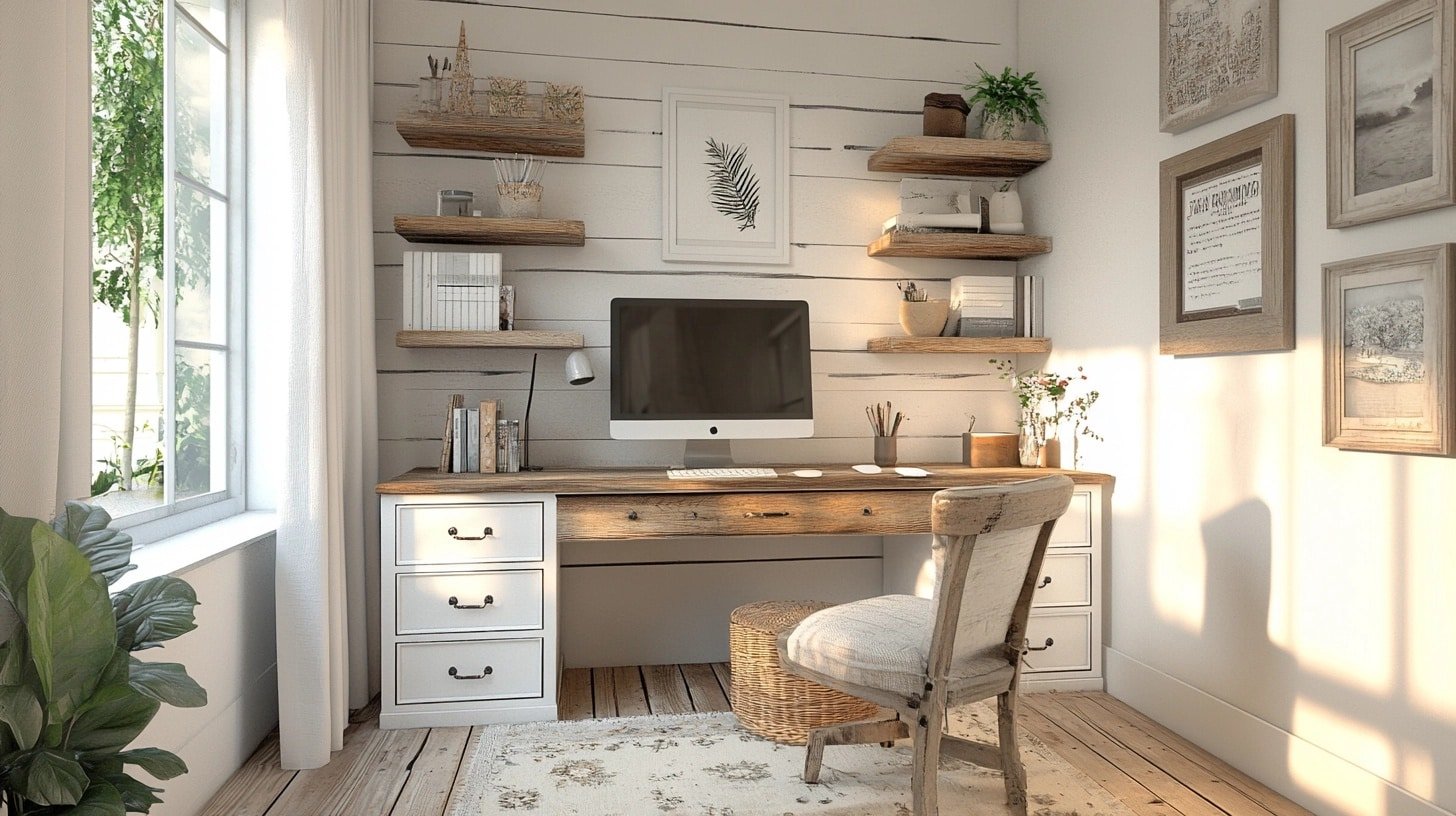 Rustic Farmhouse Office A Farmhouse Inspired Office For Two Marilynn