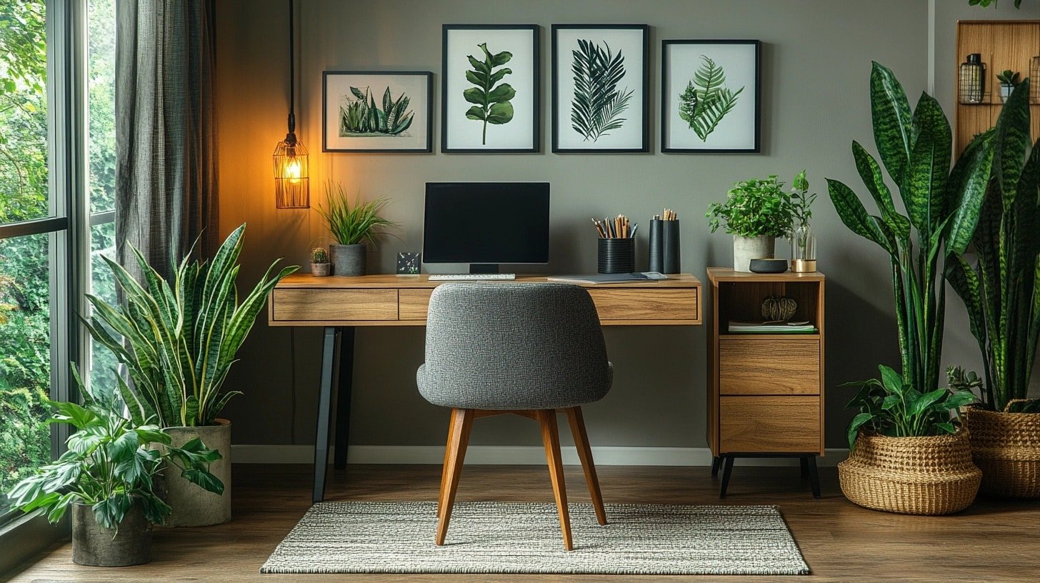 29 Small Office With Plants for Adding Freshness and Style - DeskHive