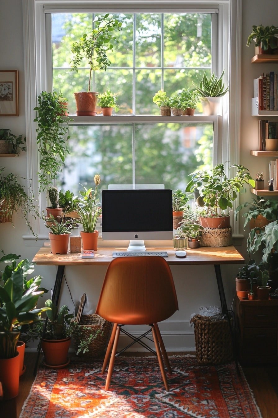29 Small Office With Plants for Adding Freshness and Style - DeskHive