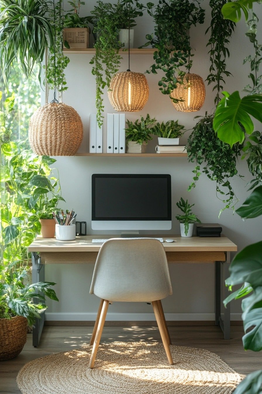 29 Small Office With Plants for Adding Freshness and Style - DeskHive