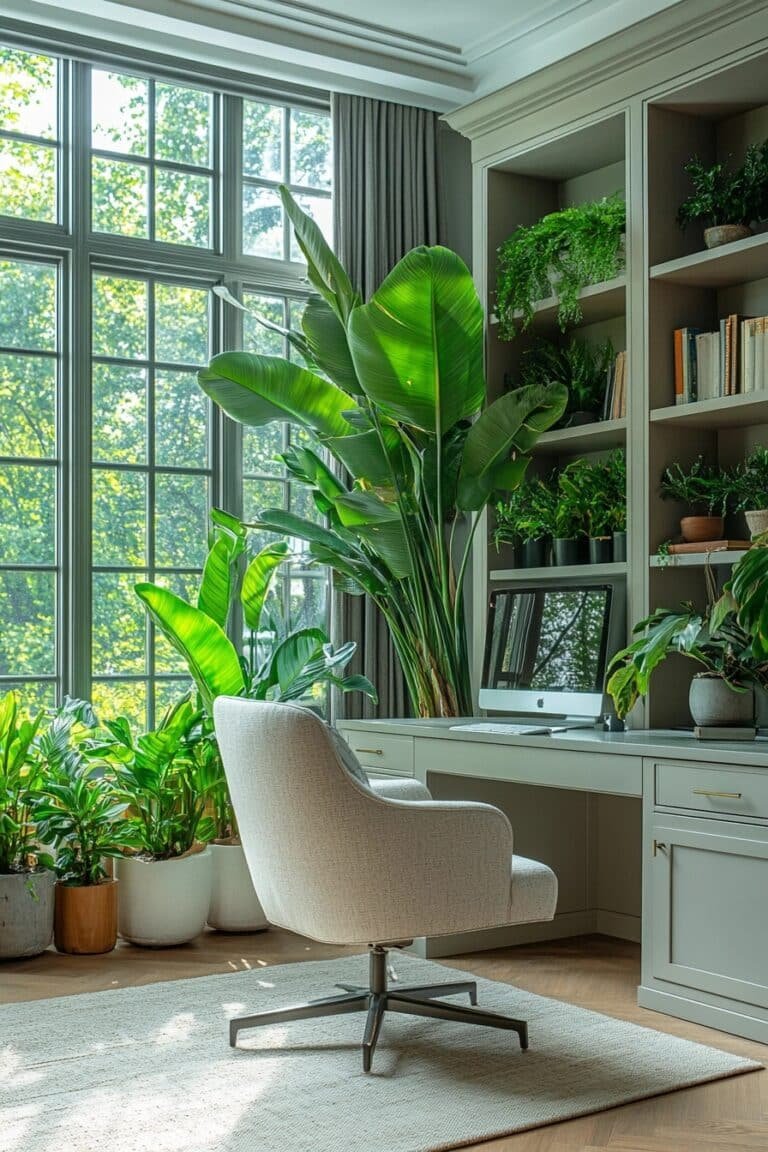 29 Small Office With Plants for Adding Freshness and Style - DeskHive