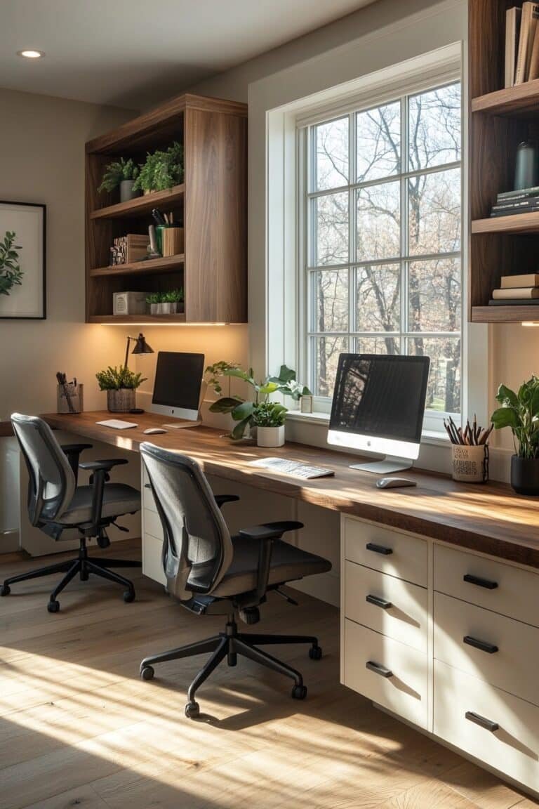 29 Dual Desk Home Office Ideas to Design the Perfect Shared Office ...