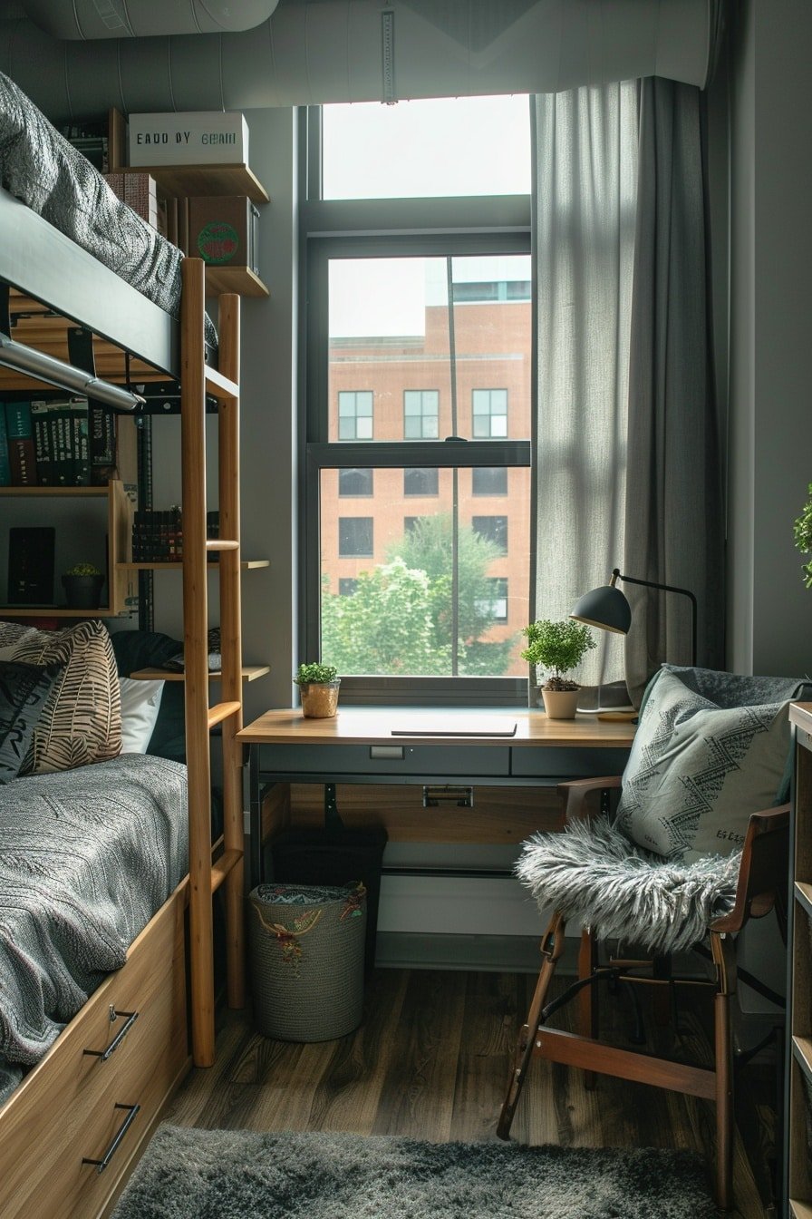 29 Dorm Room Desk by Window Ideas for Bringing Fresh Air and Natural ...