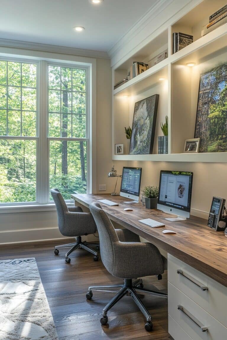 29 Shared Home Office Ideas to Balance Comfort and Function in a Shared ...
