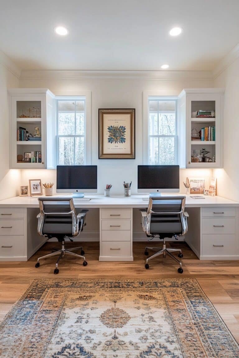 29 Shared Home Office Ideas to Balance Comfort and Function in a Shared ...