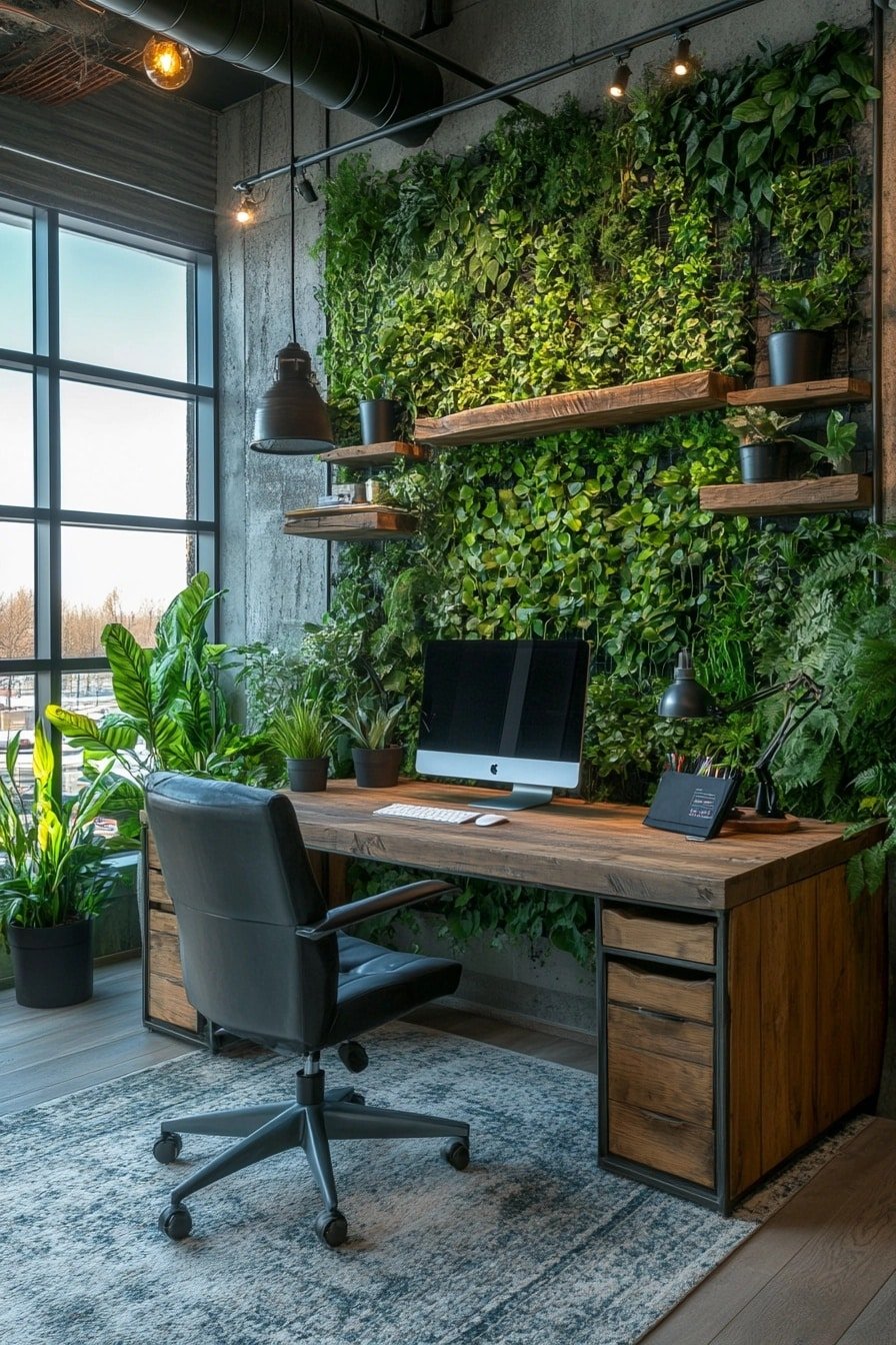 29 Small Office With Plants for Adding Freshness and Style - DeskHive